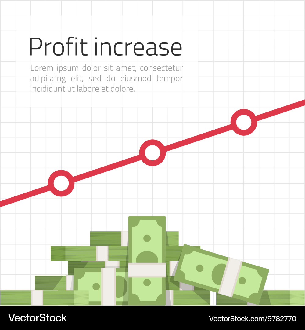 Profit increase Royalty Free Vector Image - VectorStock