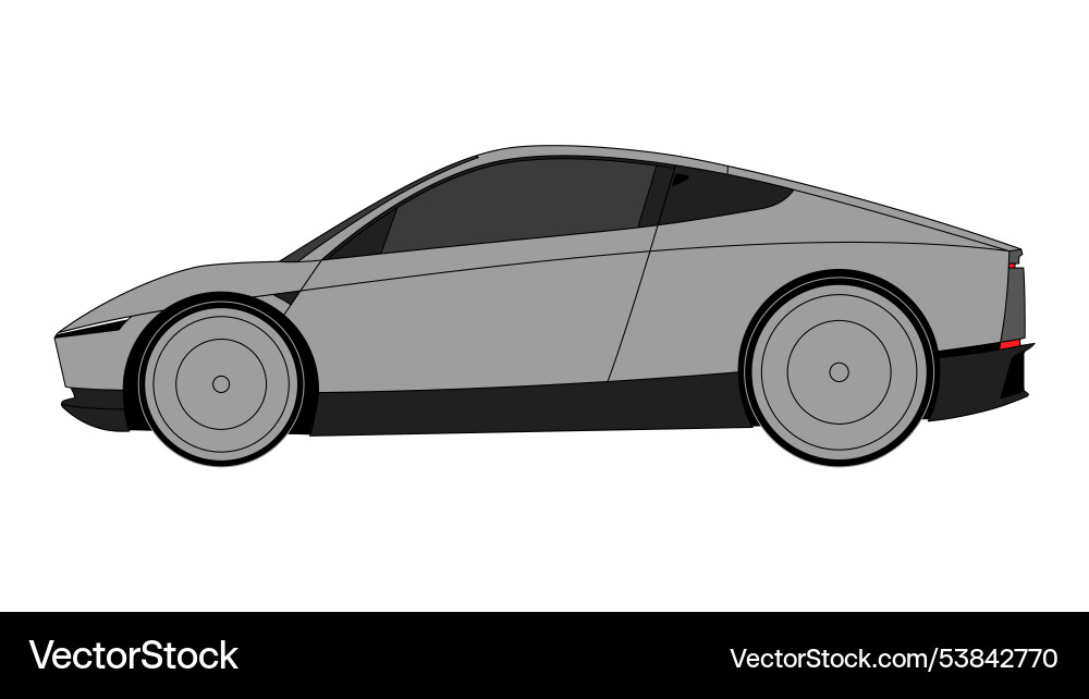 Tesla cybercab Royalty Free Vector Image - VectorStock