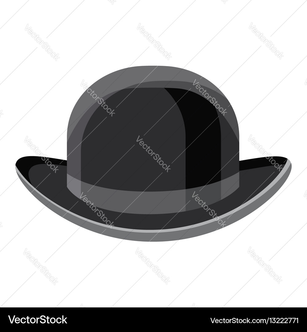 Black hat icon cartoon style Royalty Free Vector Image