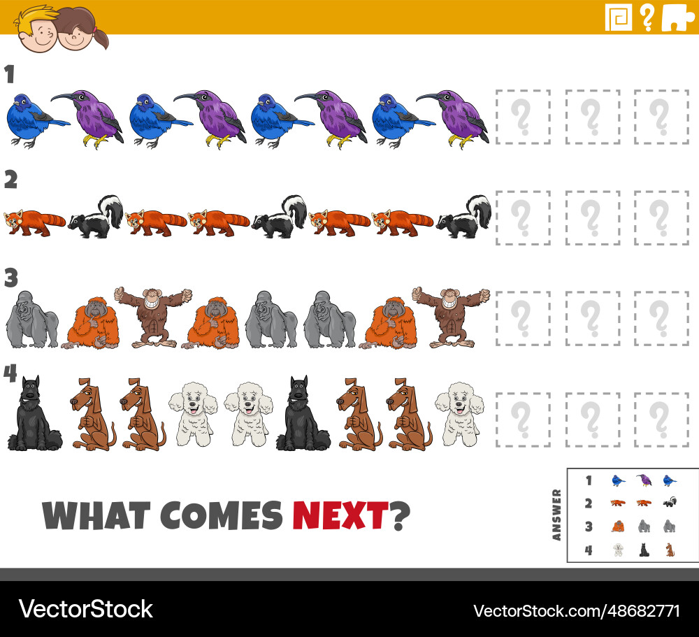 Educational pattern activity for children Vector Image