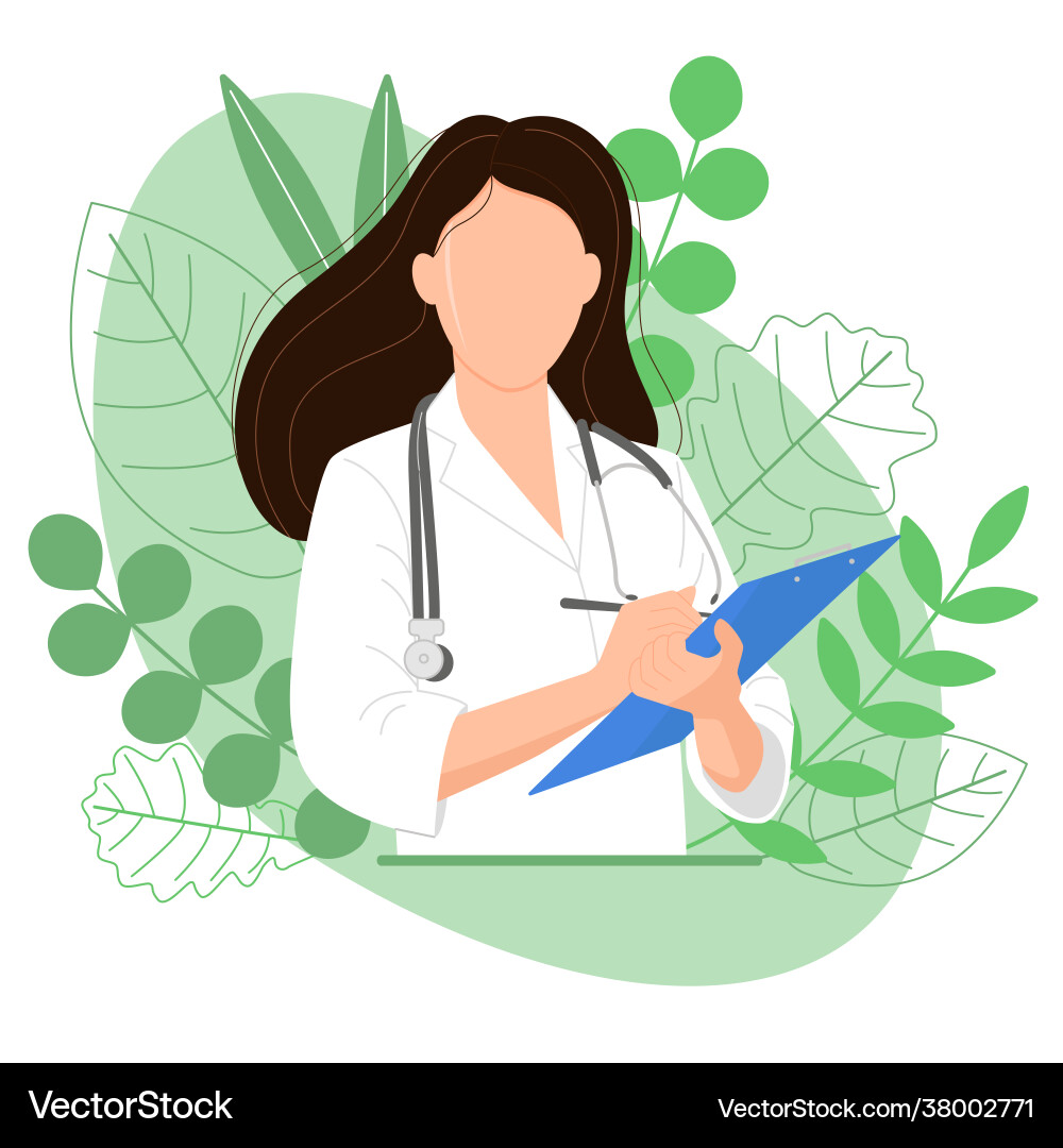 Female doctor Royalty Free Vector Image - VectorStock