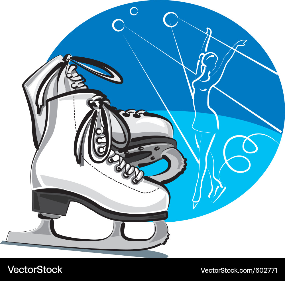 Figure skates Royalty Free Vector Image - VectorStock