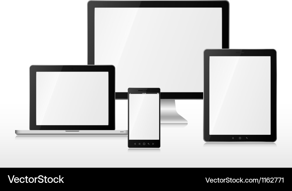 Group computers Royalty Free Vector Image - VectorStock