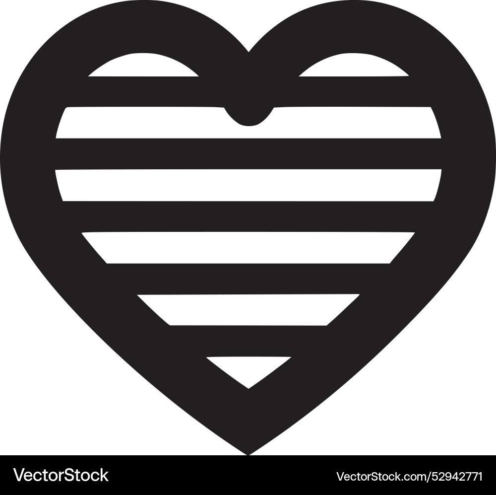 Heart - minimalist and simple silhouette Vector Image
