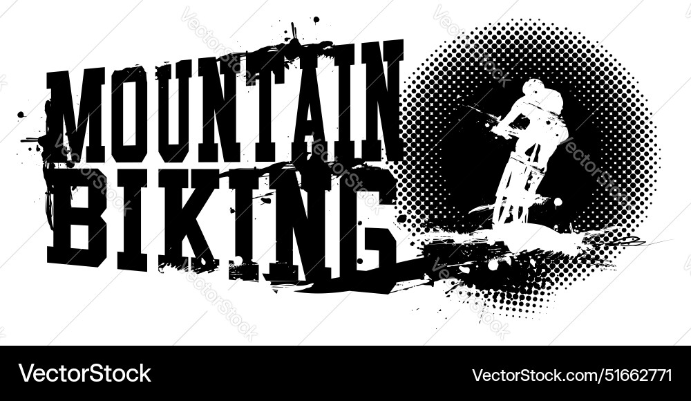 Mountain biking banner Royalty Free Vector Image