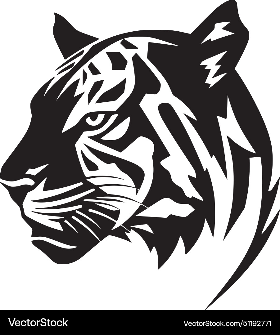 Ocelot - minimalist and flat logo Royalty Free Vector Image