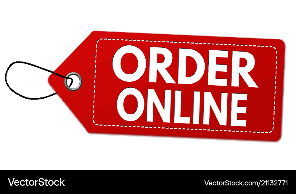 Online Order Label Royalty Free Vector Image - VectorStock
