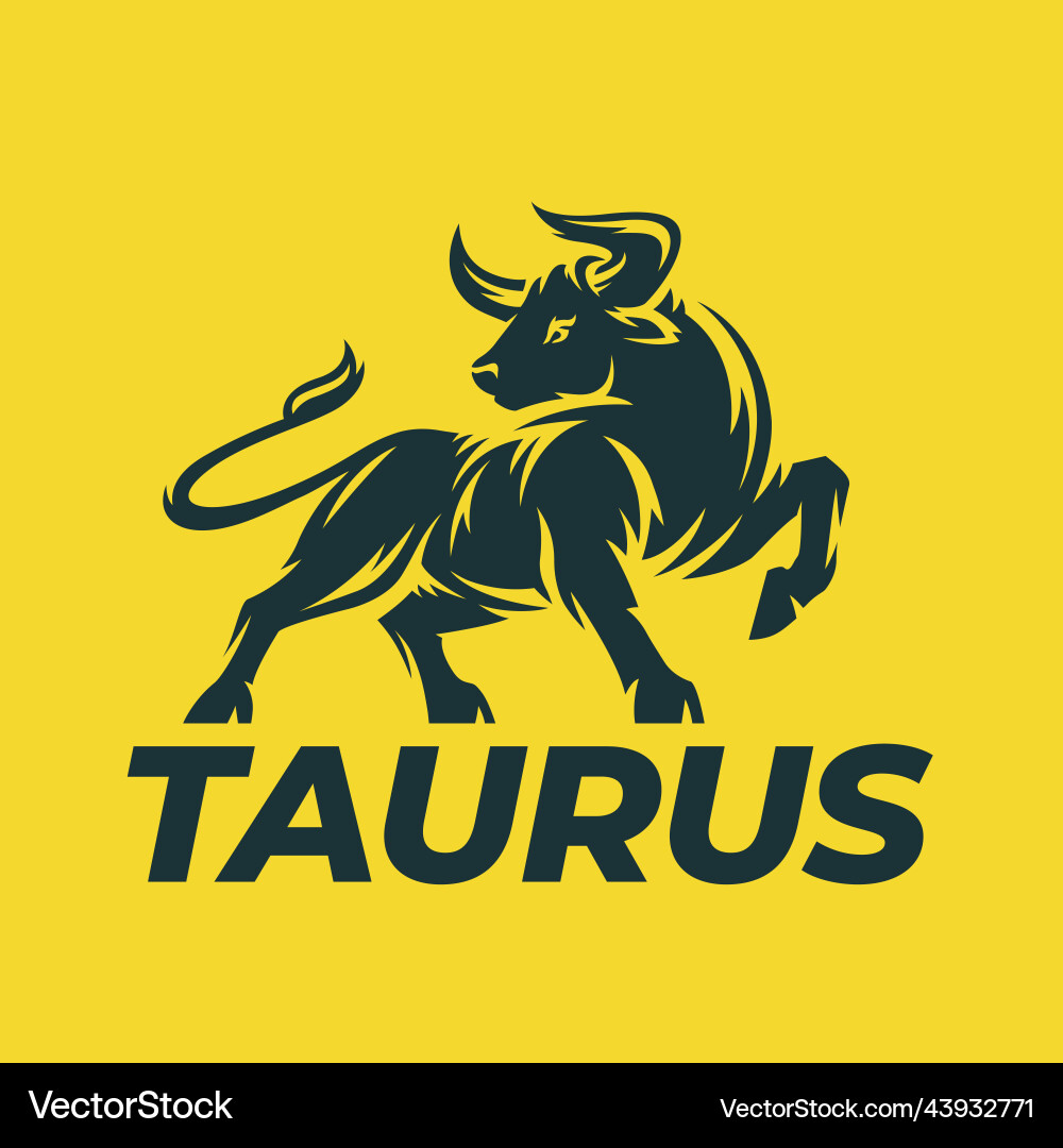 Taurus bull logo icon Royalty Free Vector Image