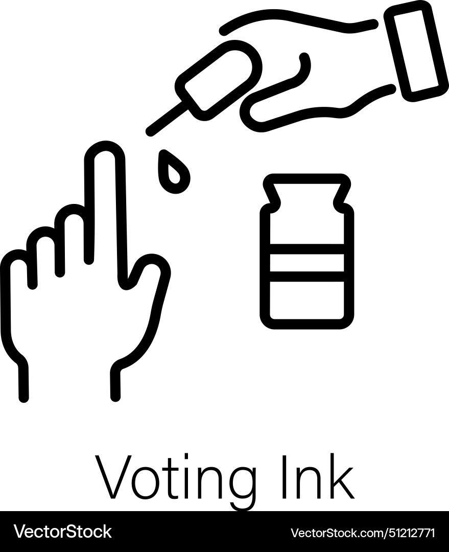Voting ink Royalty Free Vector Image - VectorStock