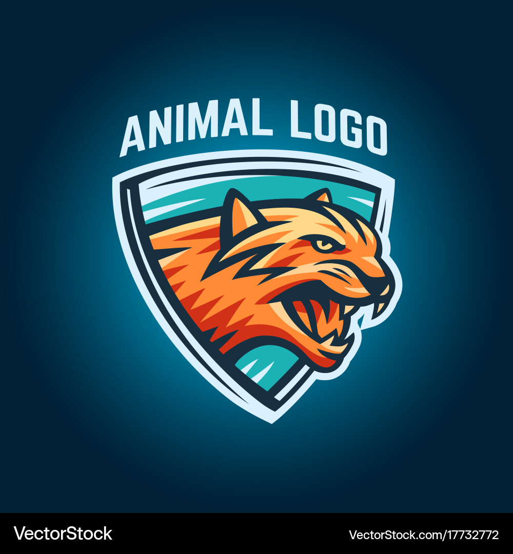 Animal logo on a white background Royalty Free Vector Image