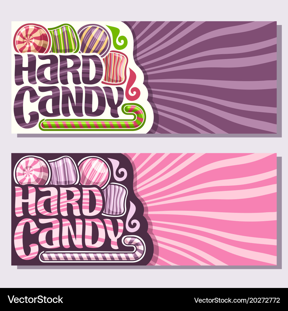 Banners for hard candy Royalty Free Vector Image