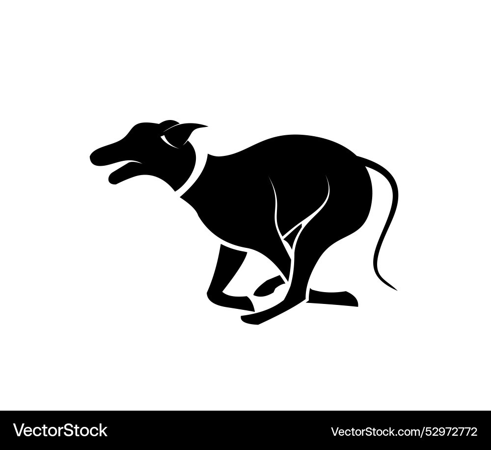 Black dog logo design Royalty Free Vector Image
