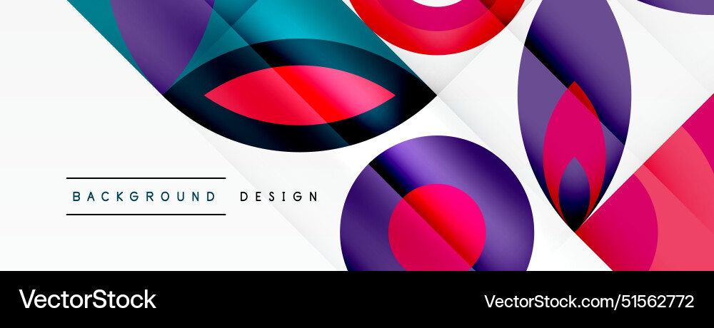 Circles and petals geometric beautiful abstract Vector Image