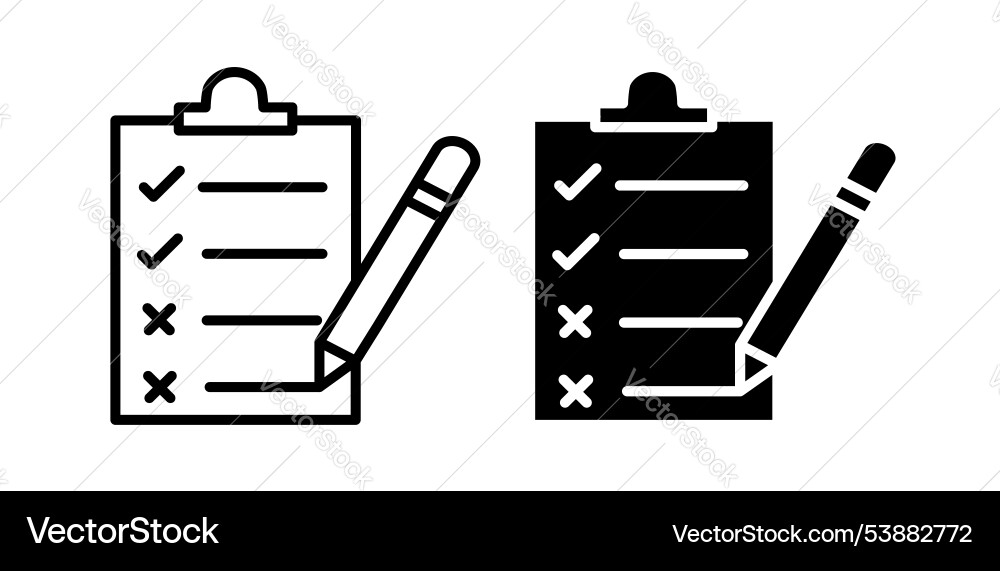 Exam icon set Royalty Free Vector Image - VectorStock