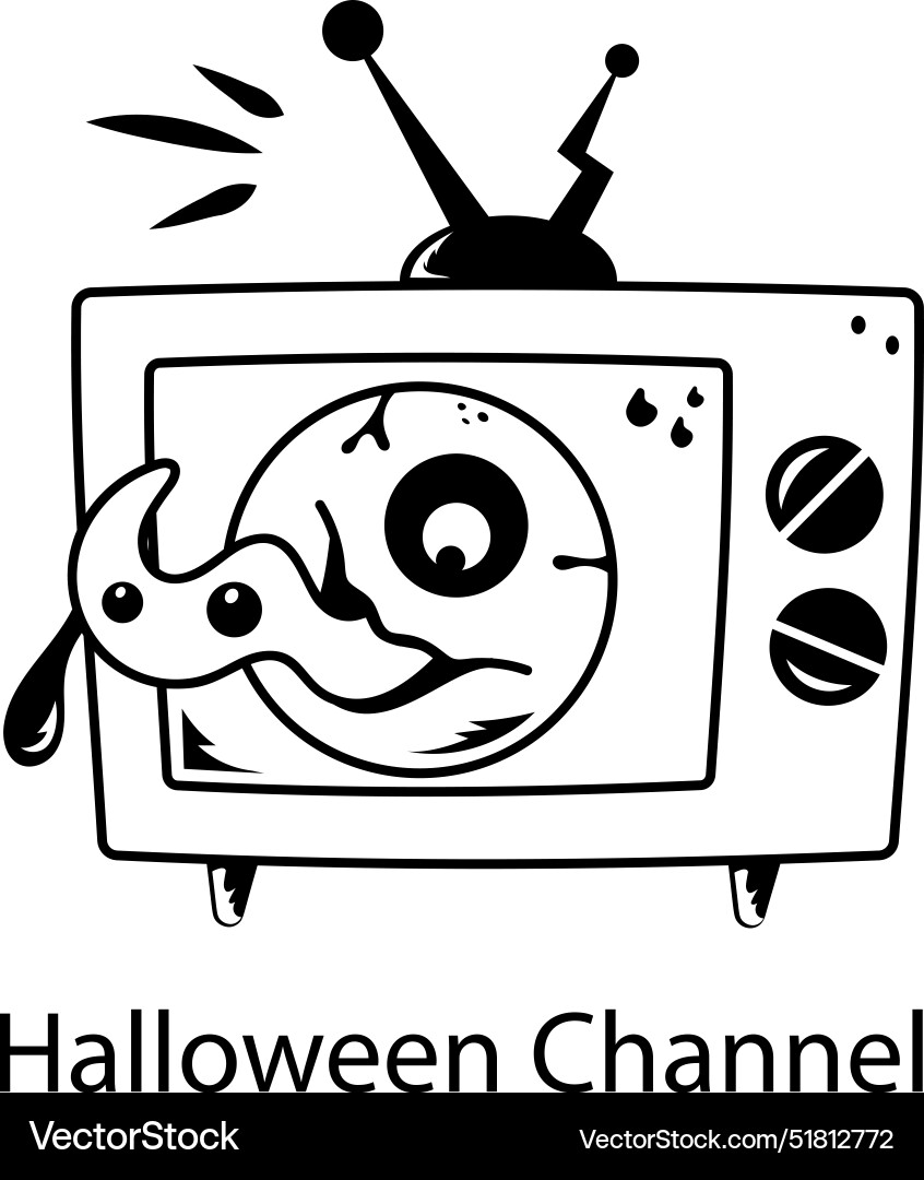 Halloween channel Royalty Free Vector Image - VectorStock