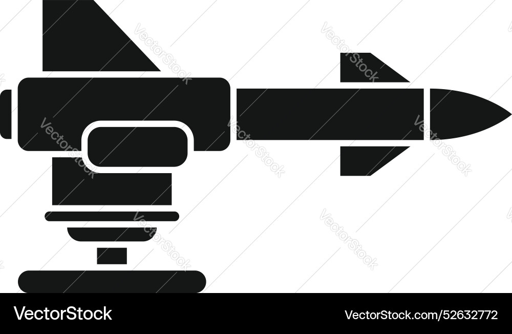 Military rocket launcher aiming at target icon Vector Image
