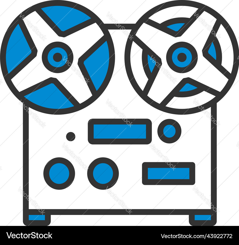 Reel Tape Recorder Symbol Lizenzfreies Vektorbild