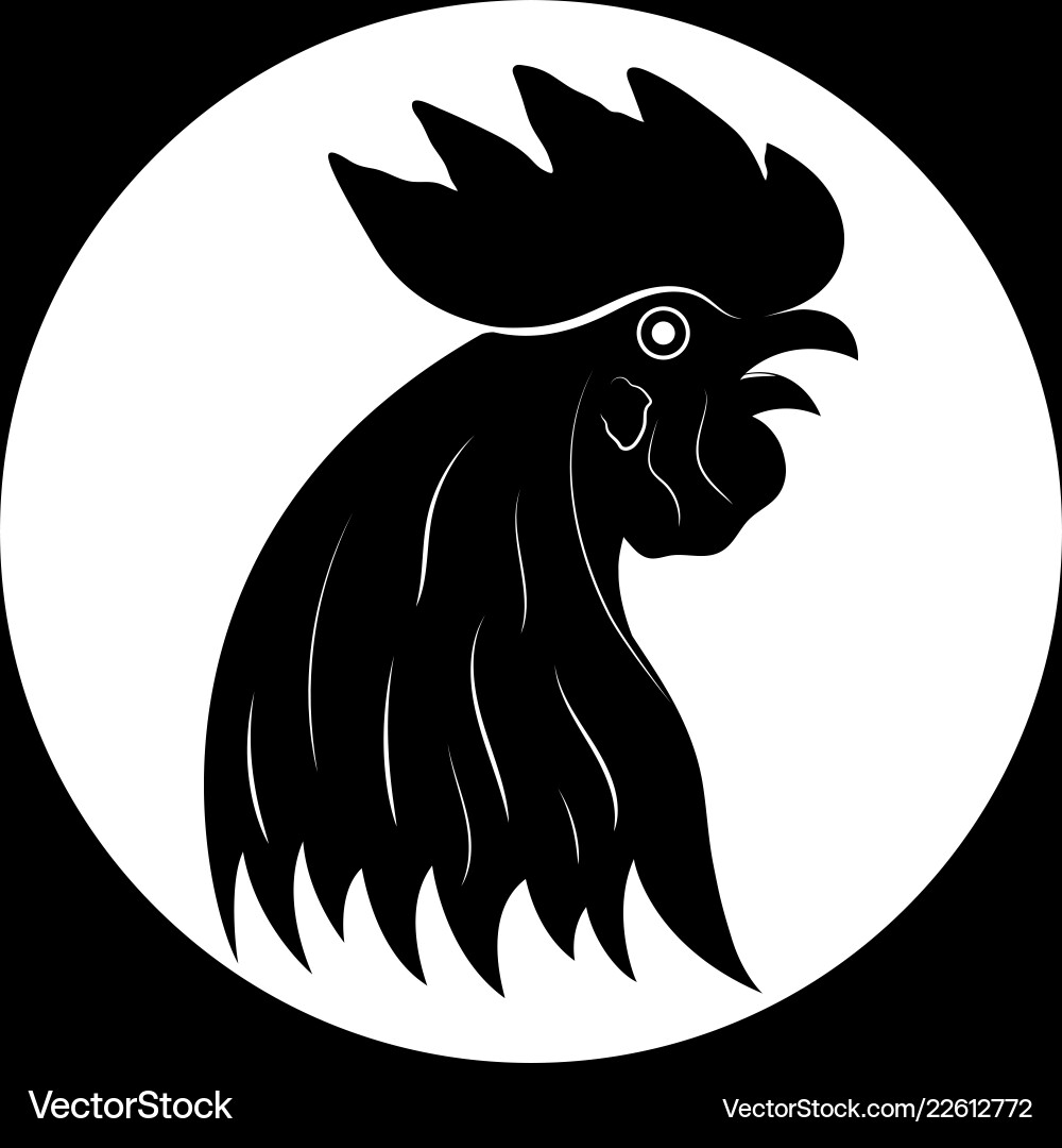 Rooster head Royalty Free Vector Image - VectorStock