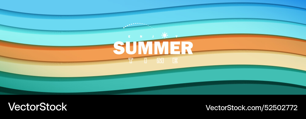 Summer background design colors in paper Vector Image