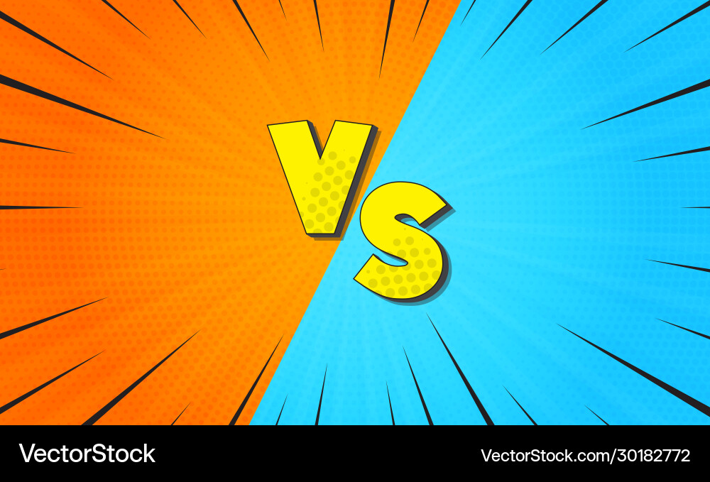 Versus screen fight backgrounds against each Vector Image