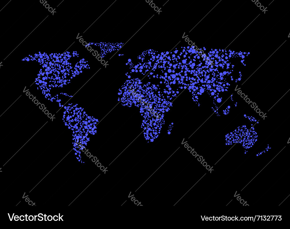 Abstract world map Royalty Free Vector Image - VectorStock