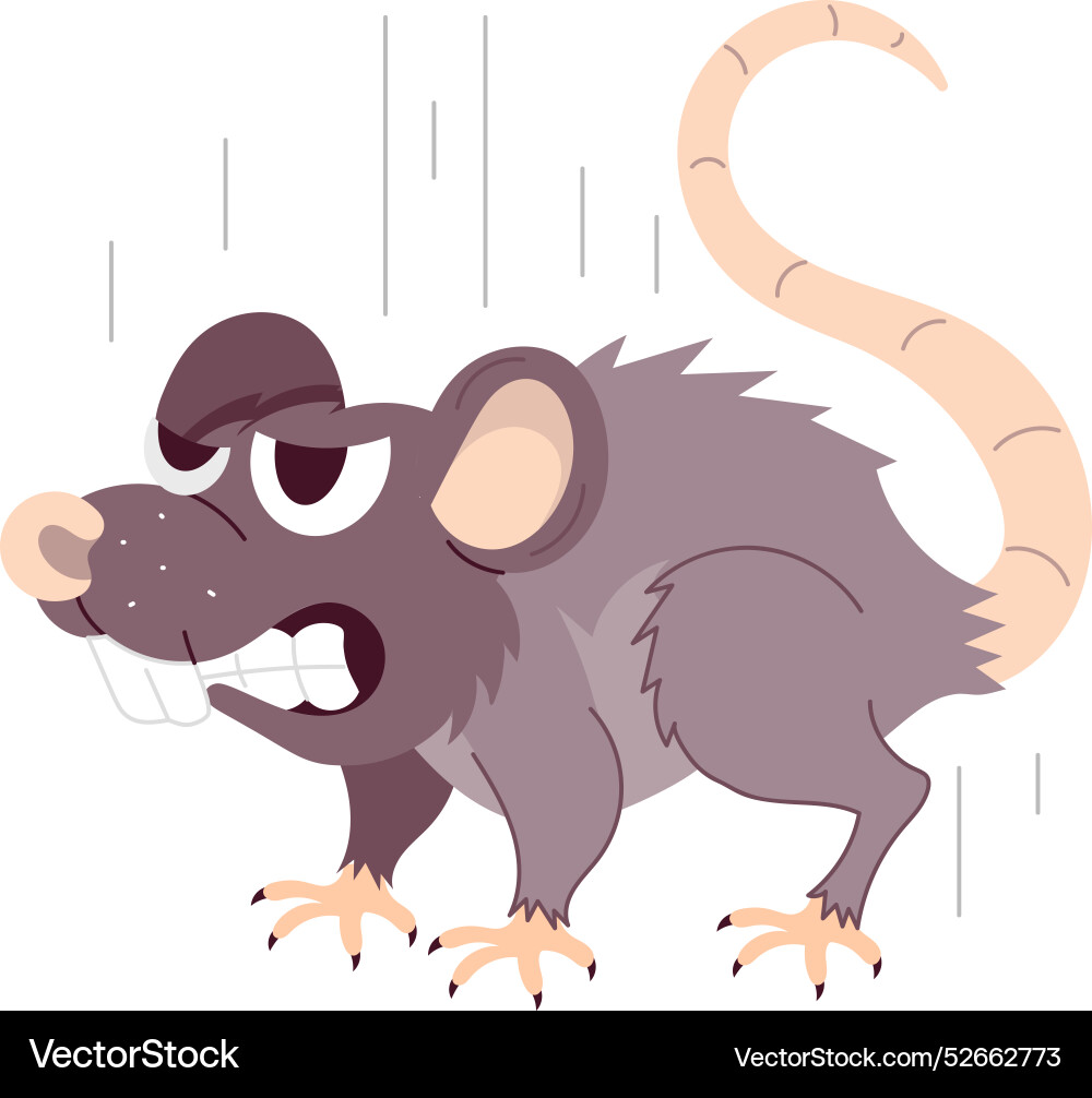 Basic rgbscary rat sticker designed in flat style Vector Image