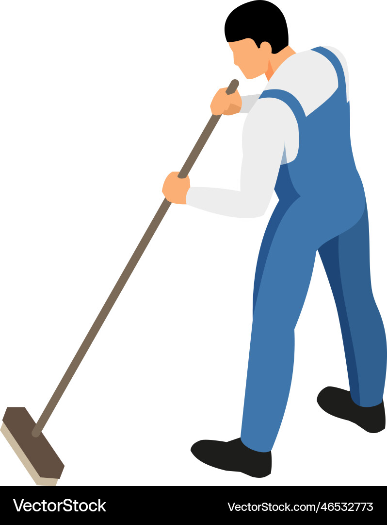 Cleaning service worker Royalty Free Vector Image