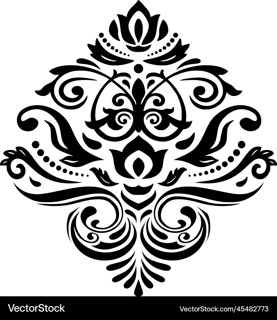 Damask floral pattern Royalty Free Vector Image