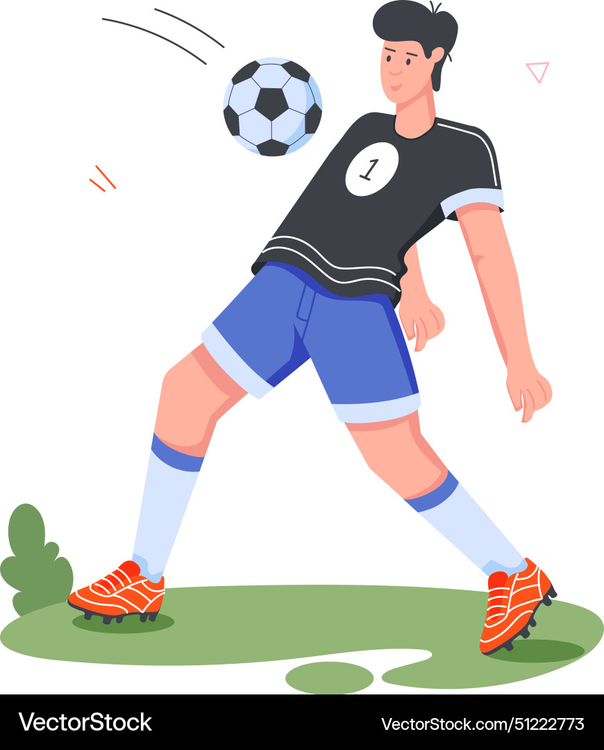Soccer players flat Royalty Free Vector Image - VectorStock