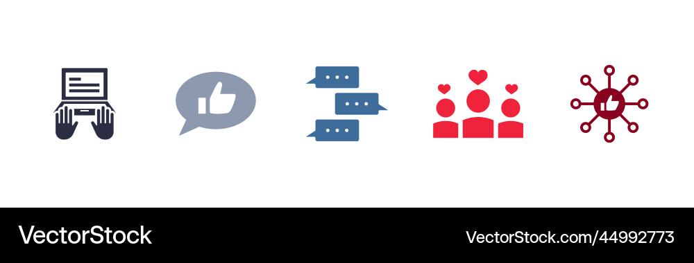 Social Media Engagement Icons Royalty Free Vector Image
