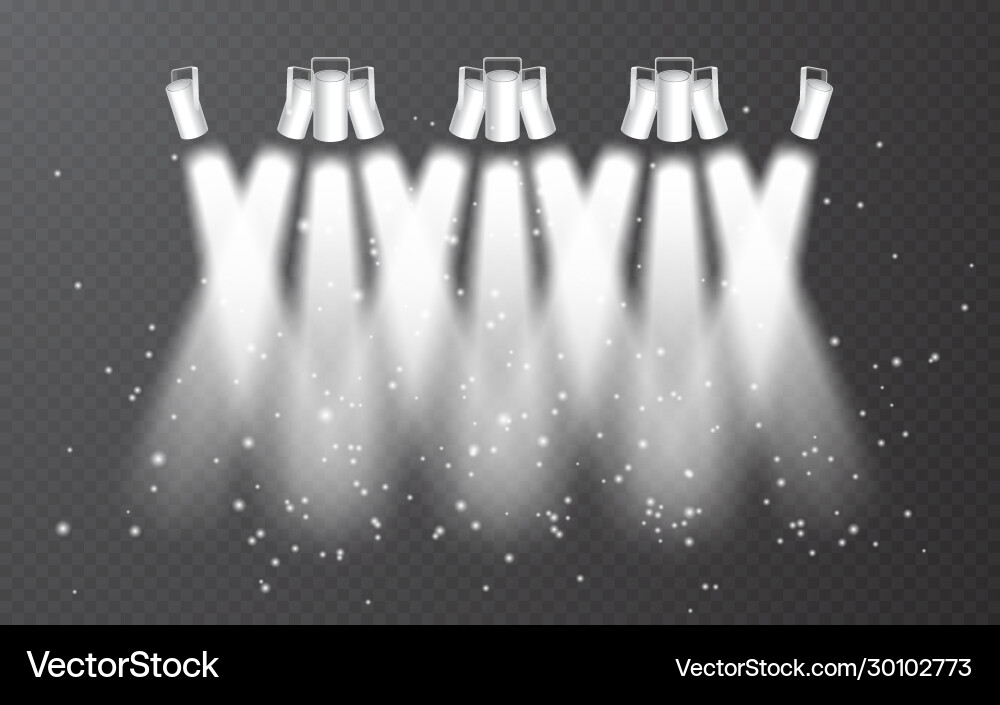 Spotlight set collection on transparent background