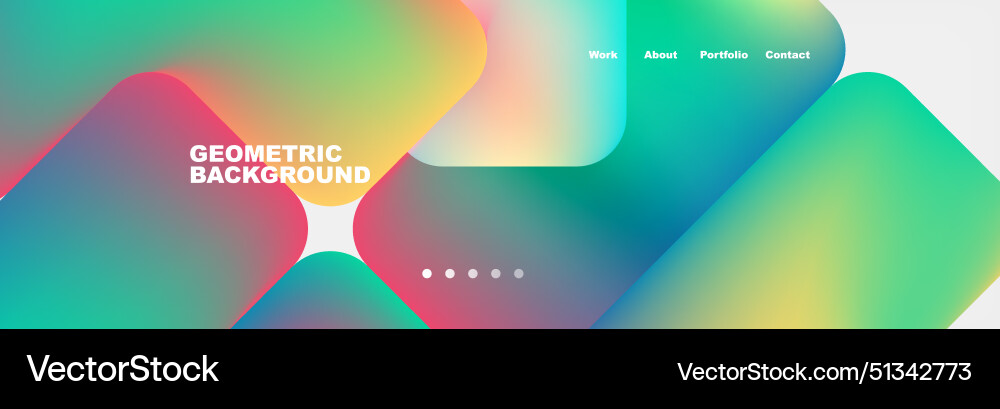 Teal liquid color background design for landing Vector Image