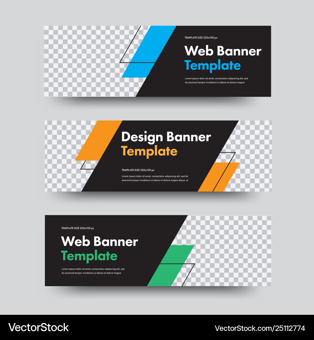Black Diagonal Banner Templates Royalty Free Vector Image