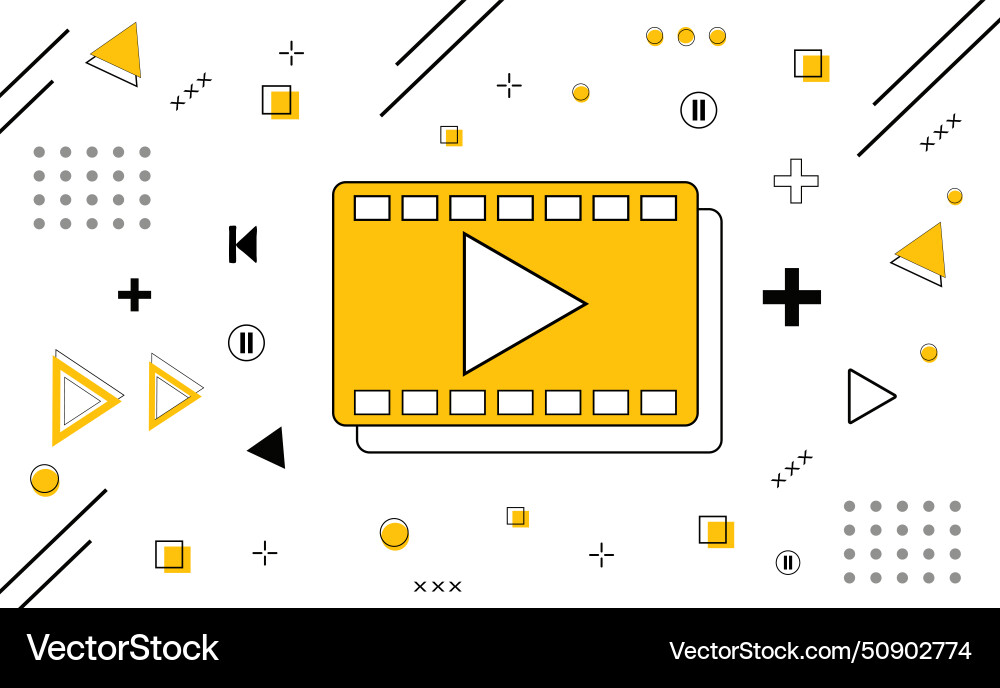 Business concept video set creative Royalty Free Vector