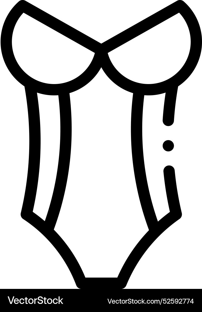 Corset icon thin linear style design isolated Vector Image
