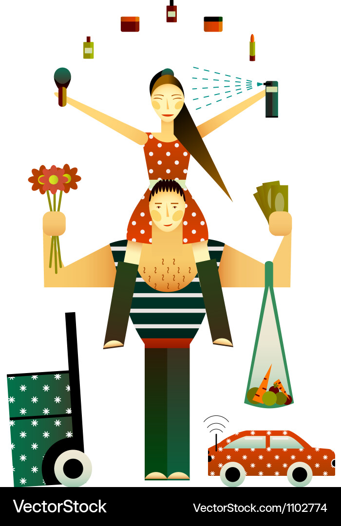 Happy couple Royalty Free Vector Image - VectorStock