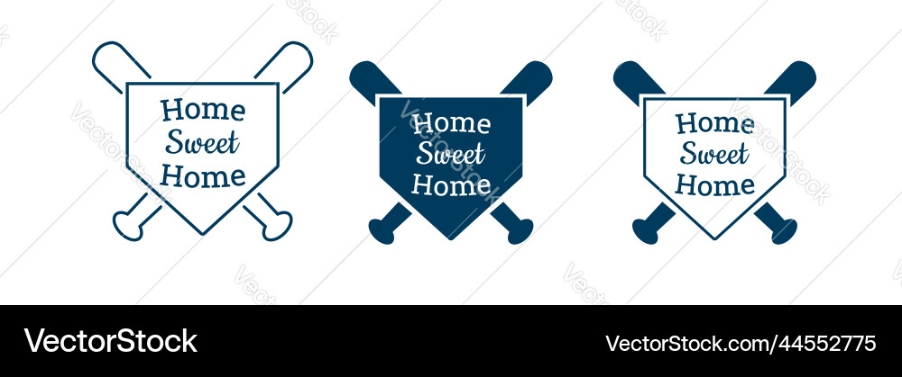 Baseball home plate icon template Royalty Free Vector Image