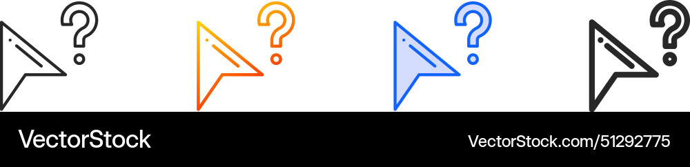 Click iconthin linear gradient blue stroke Vector Image