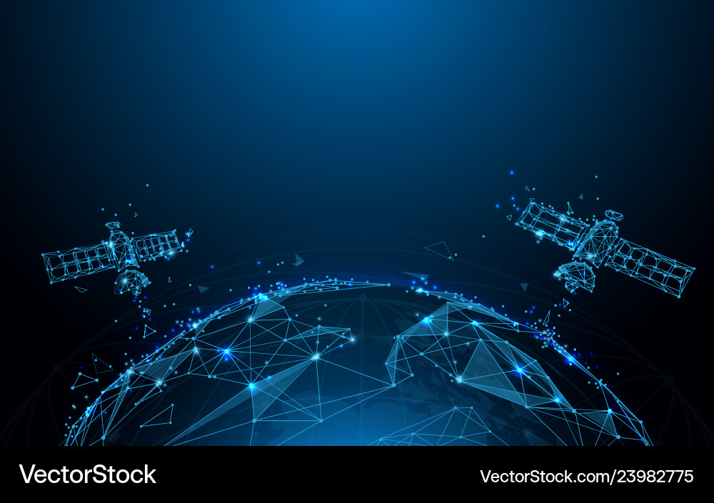 Satellite Wireframe Vector Images (over 840)
