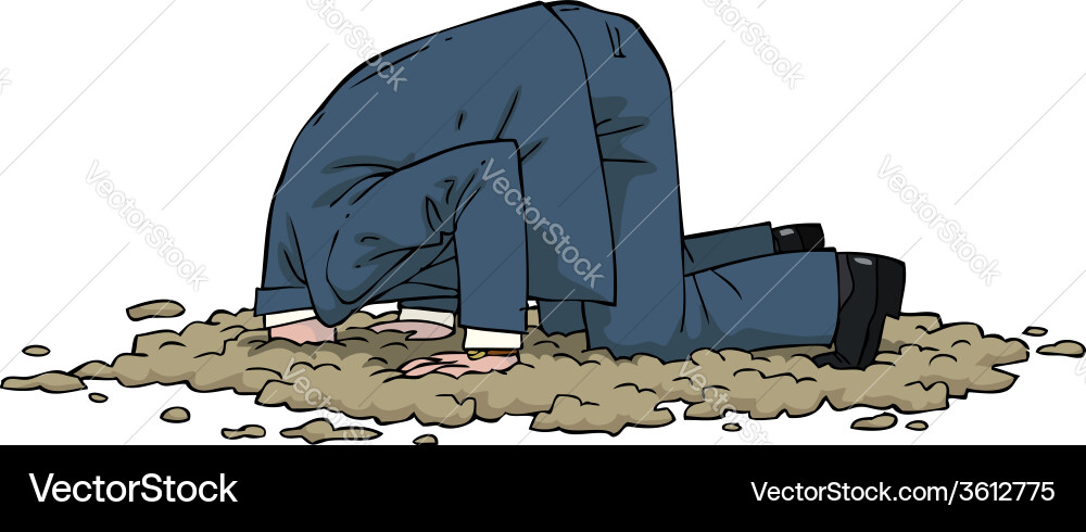 Head in the sand Royalty Free Vector Image - VectorStock