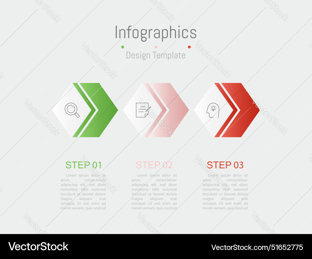 Infographic 3 options design elements Royalty Free Vector