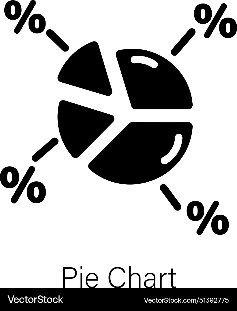 Pie chart Royalty Free Vector Image - VectorStock