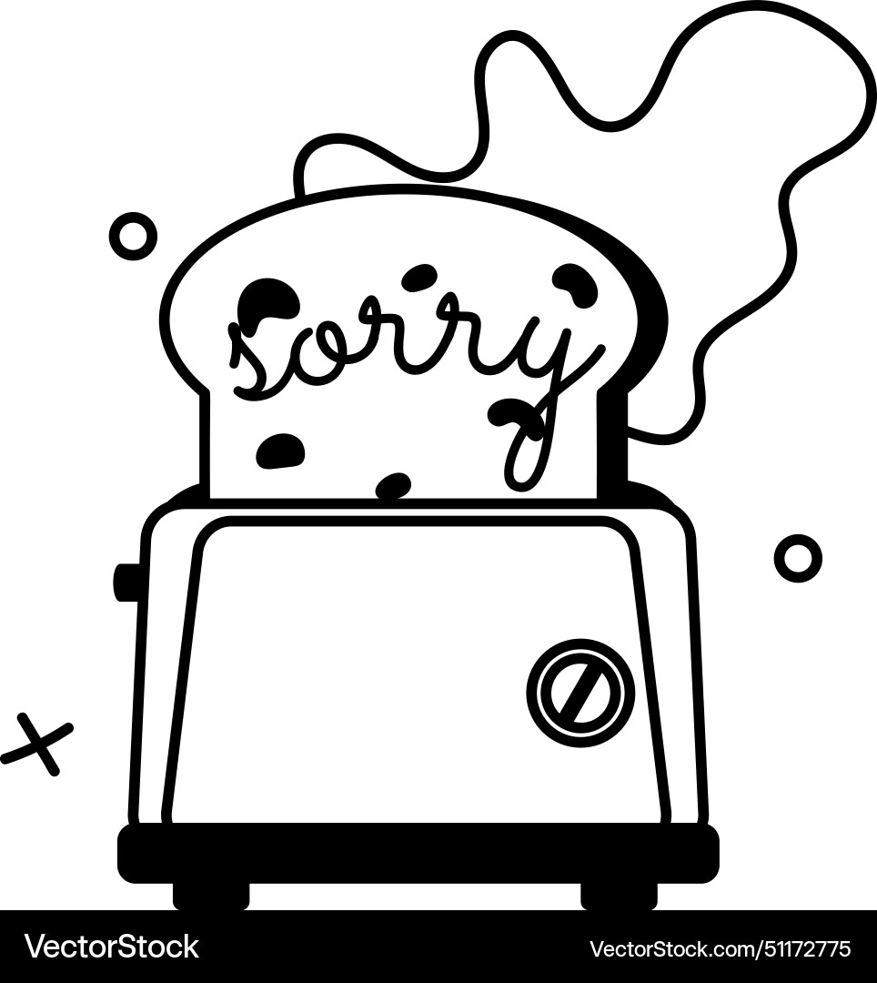 Sorry breakfast Royalty Free Vector Image - VectorStock