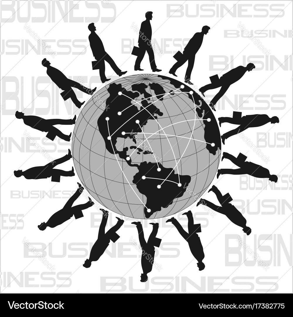 World business poster Royalty Free Vector Image