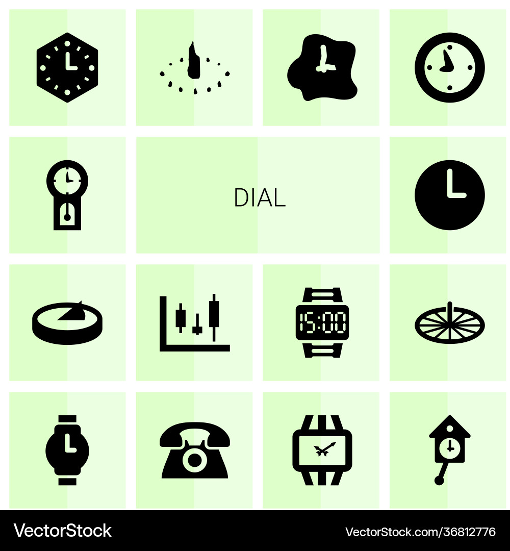 14 dial icons Royalty Free Vector Image - VectorStock