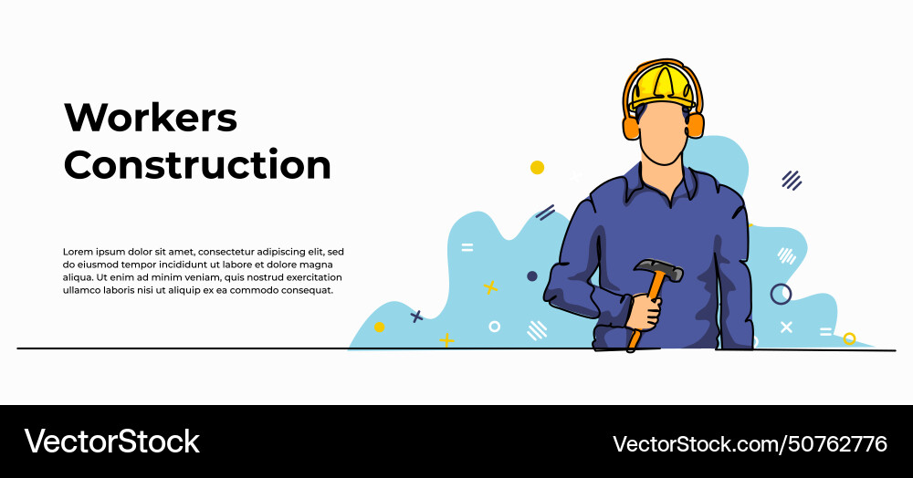 A man is holding hammer modern Royalty Free Vector Image