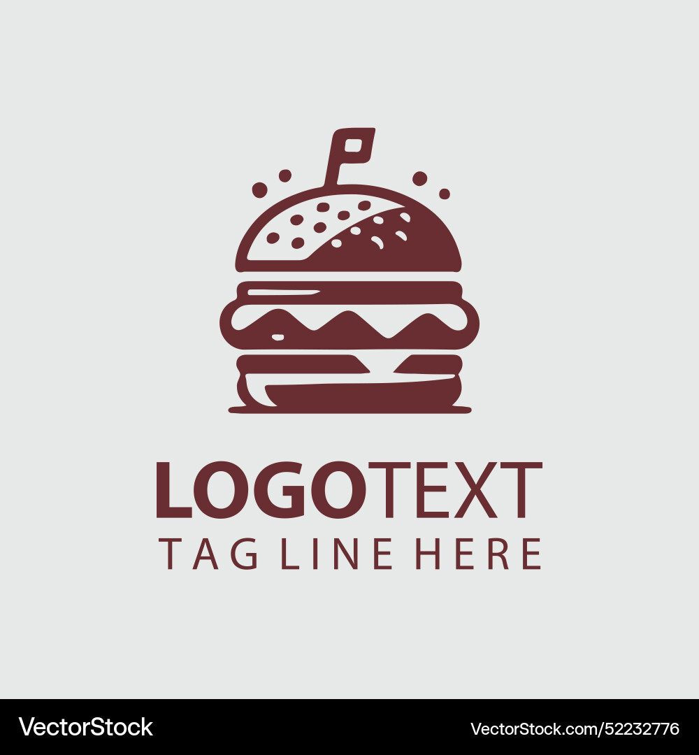 Burger logo Royalty Free Vector Image - VectorStock