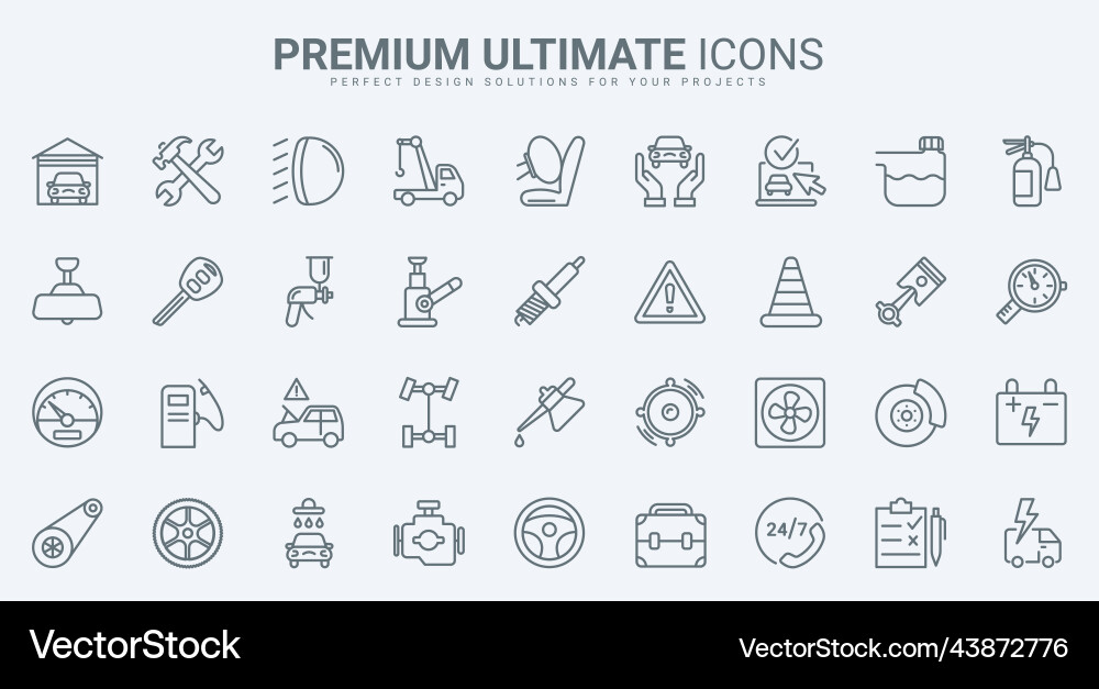 Car maintenance service workshop garage equipment Vector Image