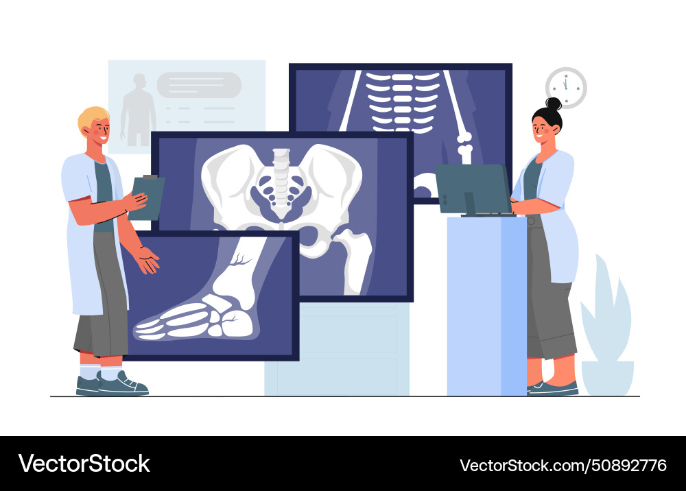 Doctors with rheumatology concept Royalty Free Vector Image