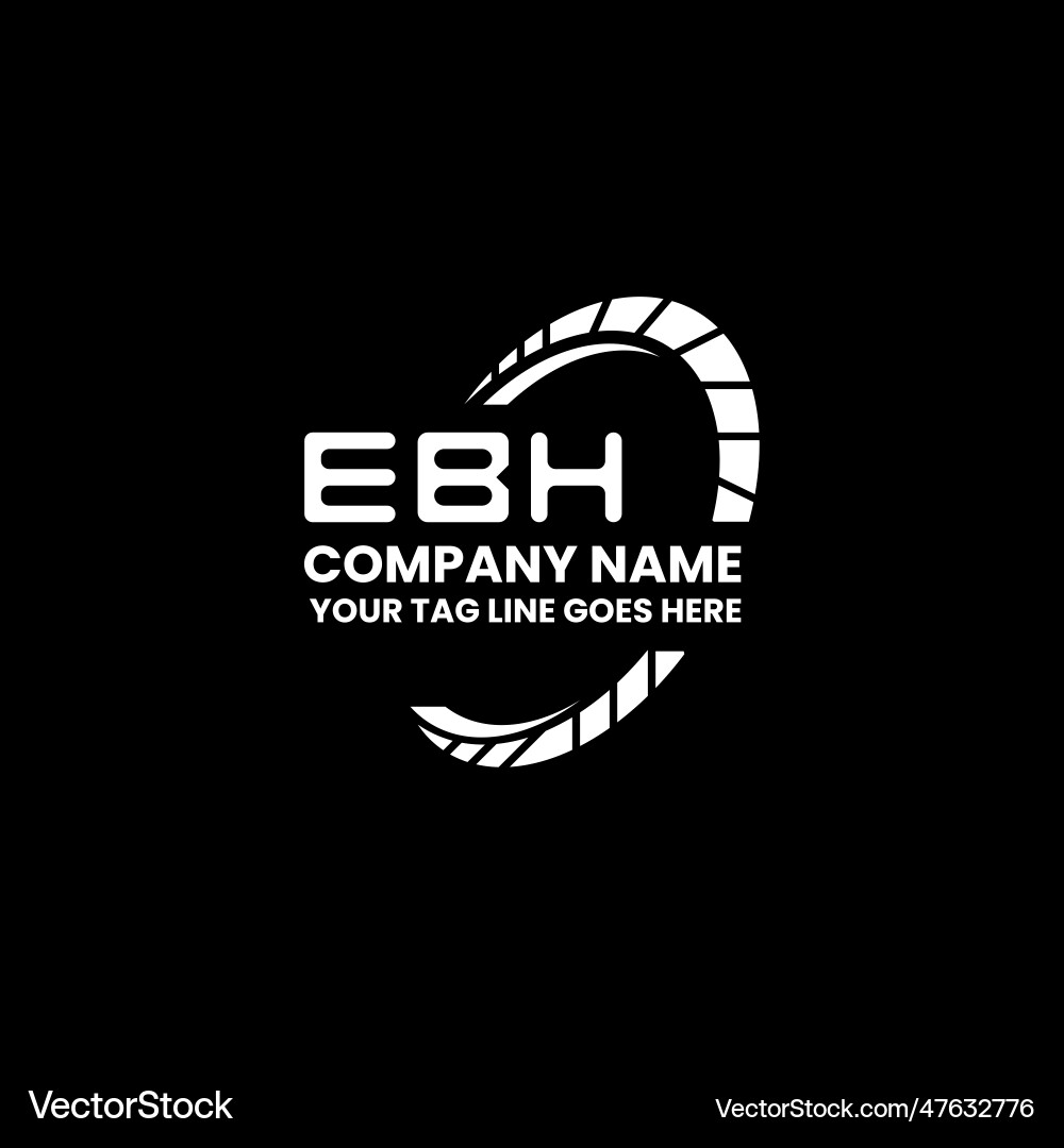 Ebh letter logo creative design with graphic Vector Image